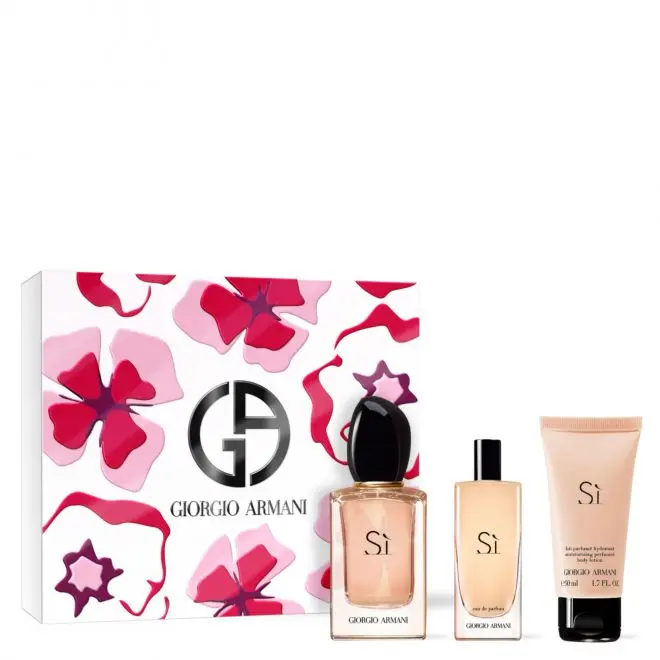 Coffret Si Eau de Parfum 50ml Miniature Lait Corps